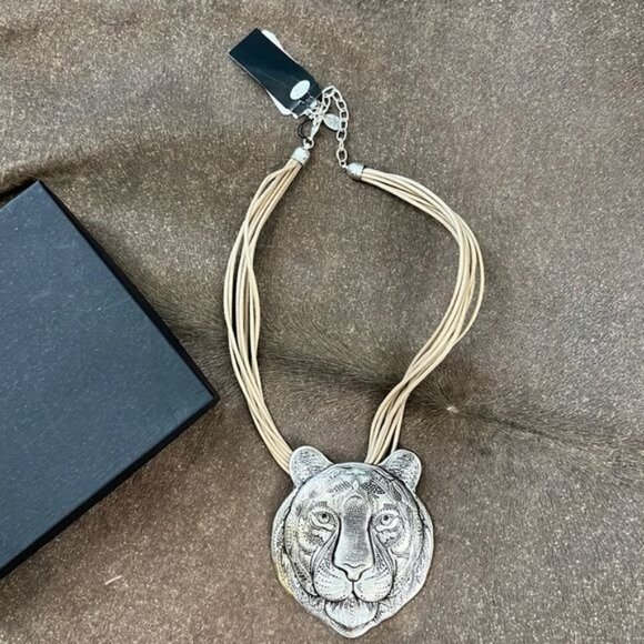 Scroll & Dots | Jewelry | Scroll Dots Tiger Head Pendant | Poshmark